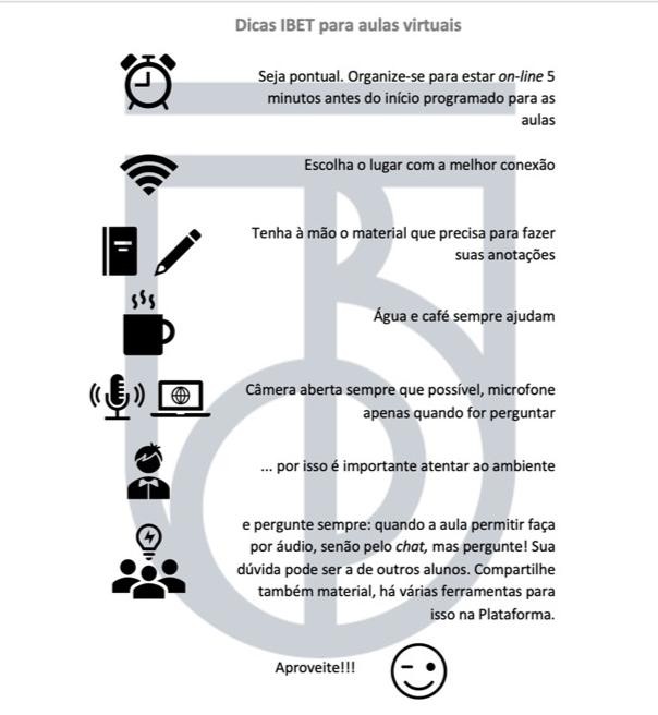 Dicas IBET para aulas virtuais - IBET - Cuboz